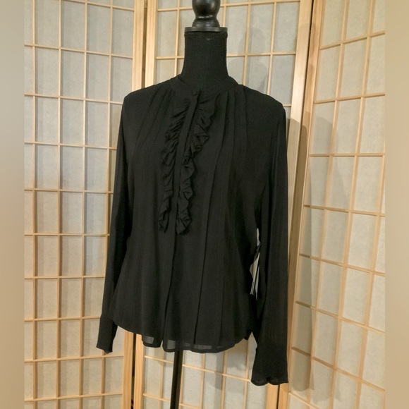 Victor Alfaro | Tops | Victor Alfaro Black Invisible Snap Down Front ...